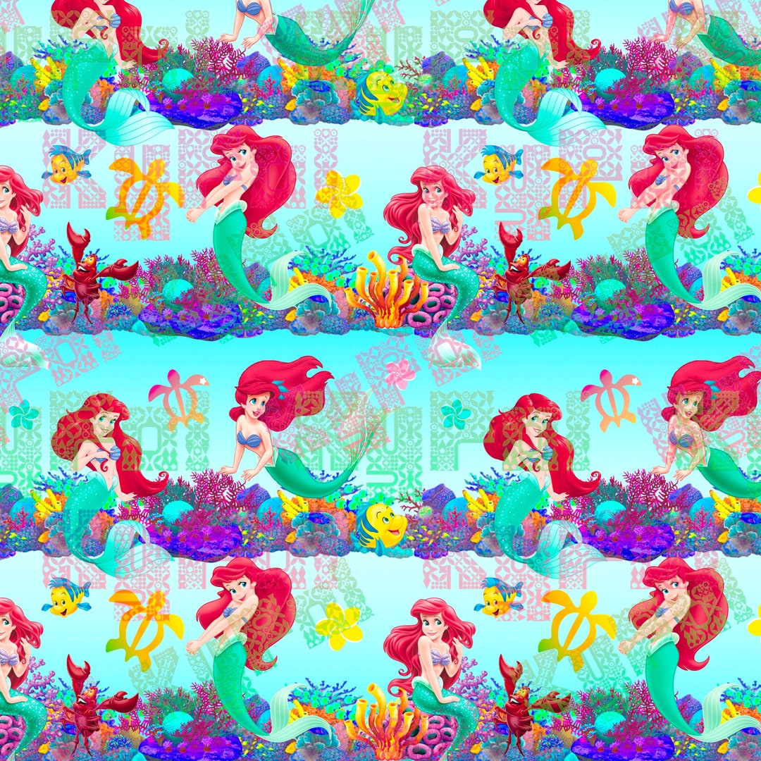 Ariel Digital Paper Ariel Seamless Pattern Ariel Patron - Etsy
