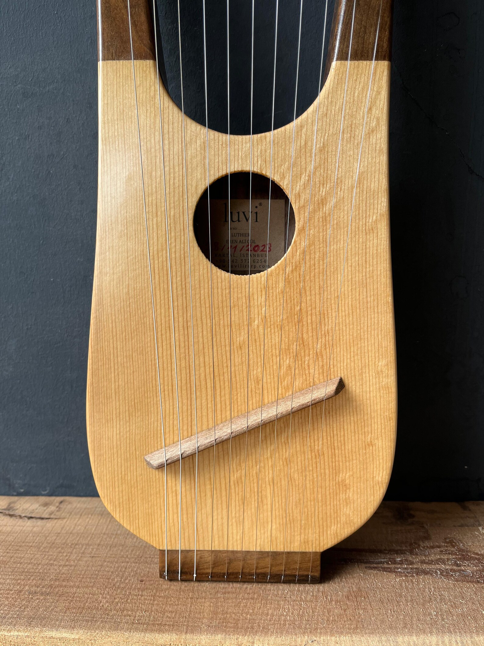 7 String Pentatonic Lyre Turkish Walnut - Etsy