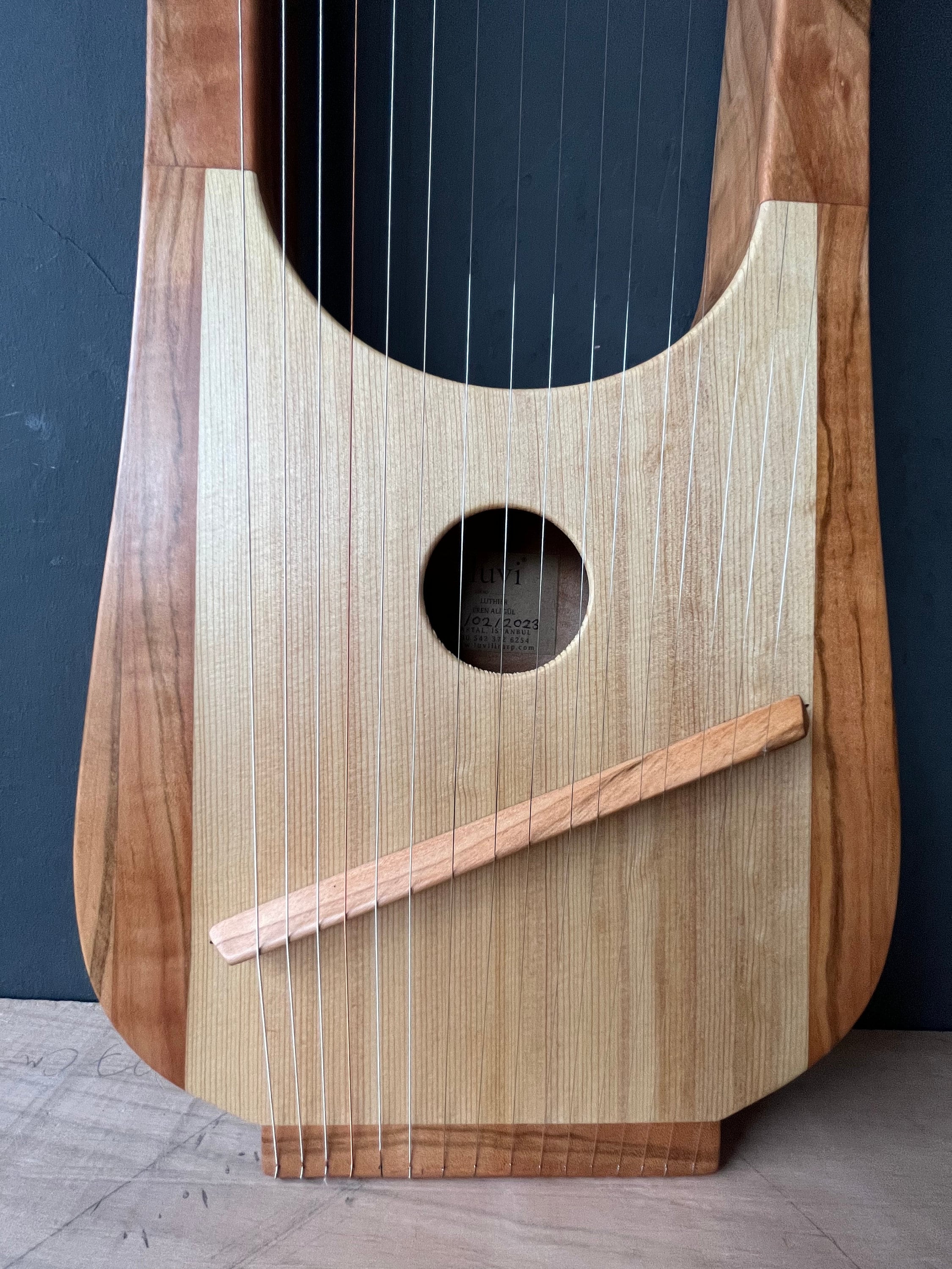 Lyre 16 String - Diatonic and Chromatic Tuning Scheme Cherry Timber - Etsy