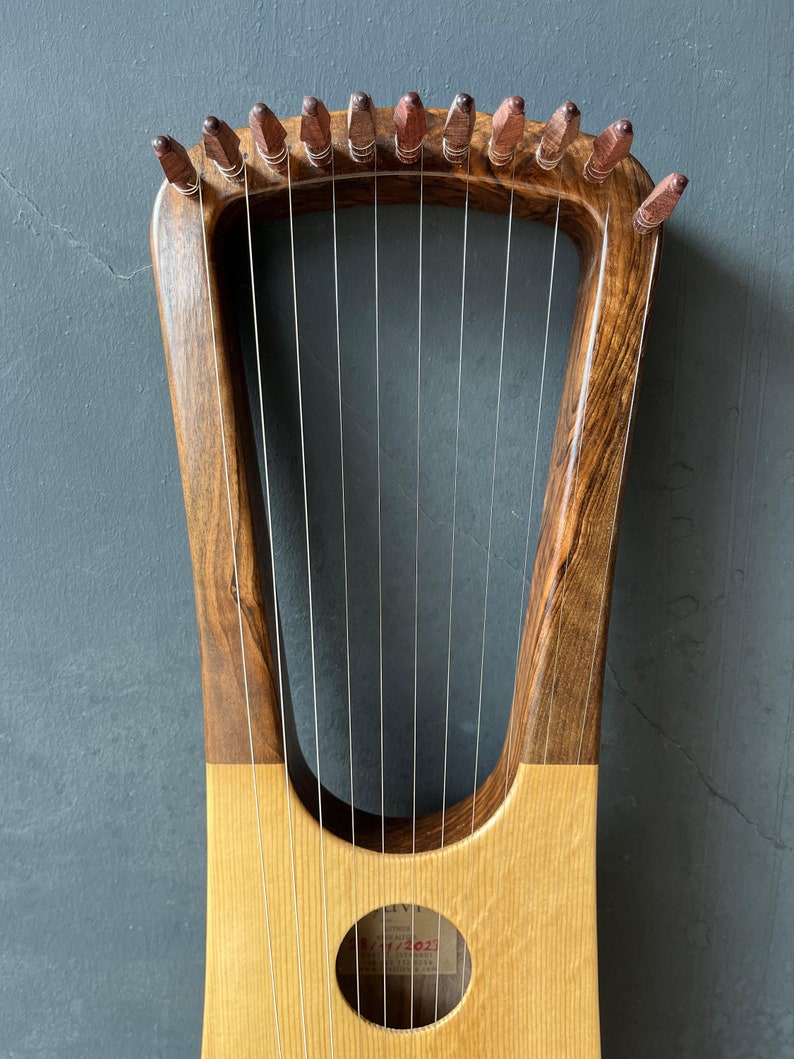 7 String Pentatonic Lyre Turkish Walnut - Etsy