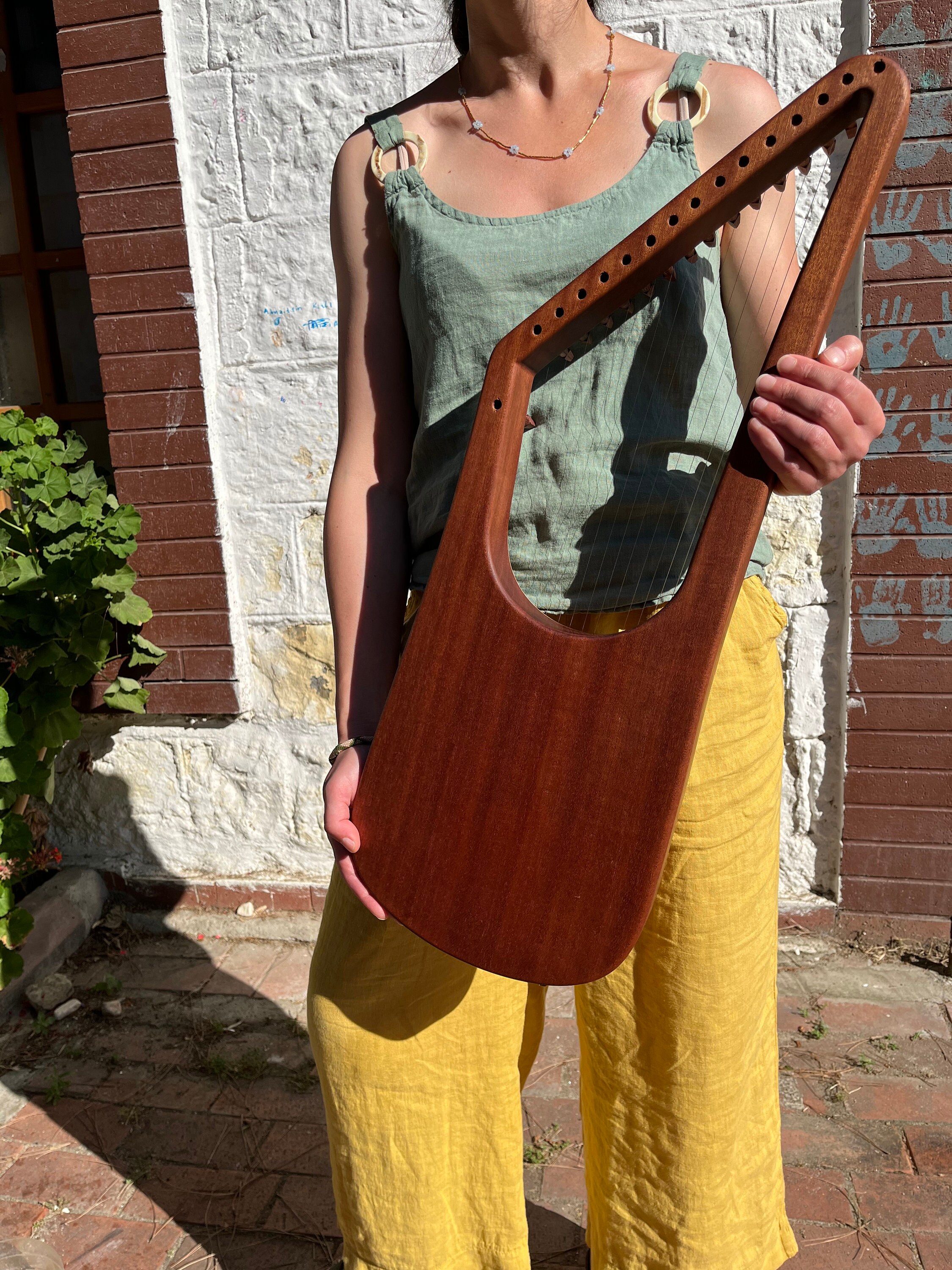 Lyre 16 String - Diatonic and Chromatic Tuning Scheme Mahogany Wood - Etsy