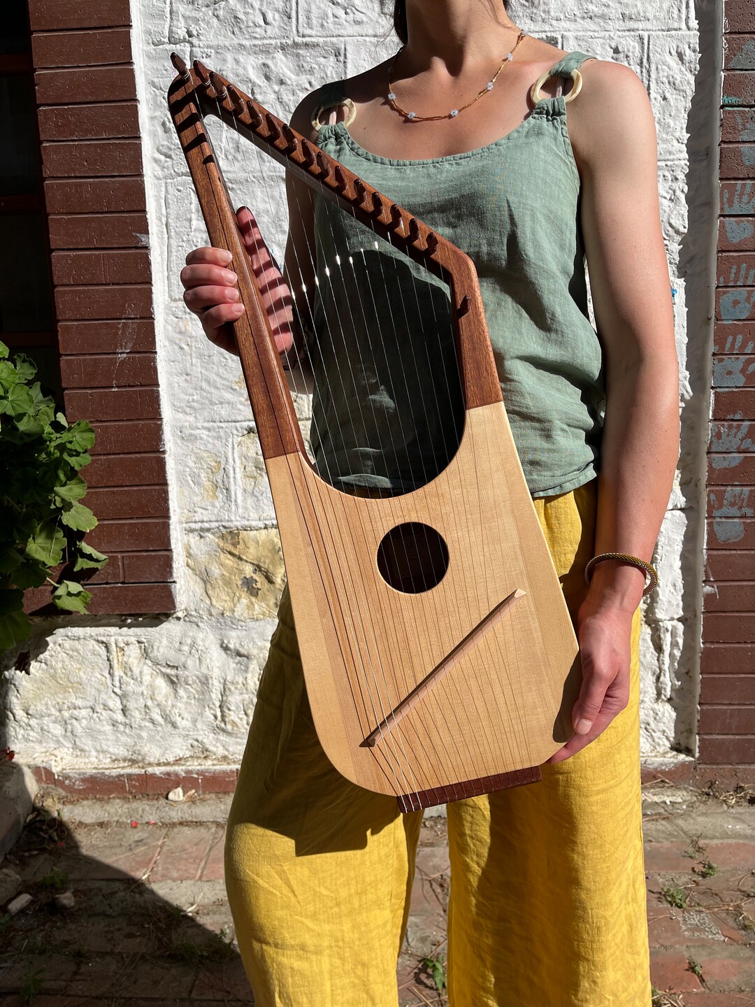 Lyre 16 String - Diatonic and Chromatic Tuning Scheme Mahogany Wood - Etsy