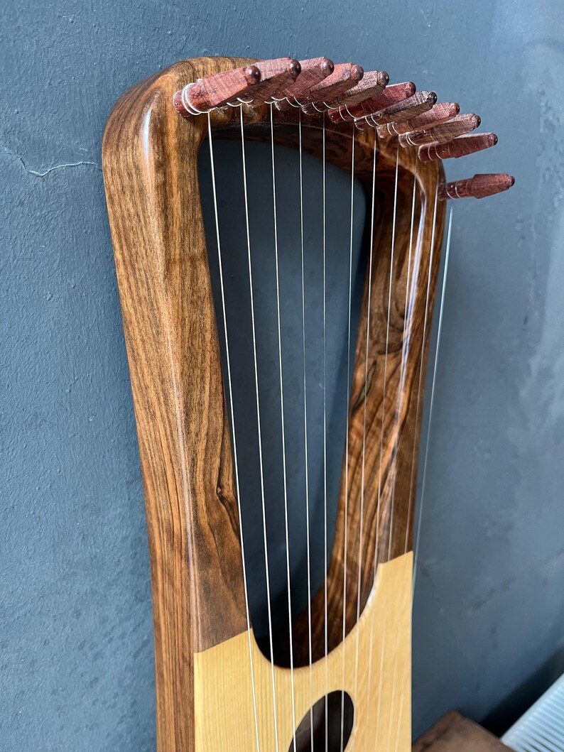 7 String Pentatonic Lyre Turkish Walnut - Etsy