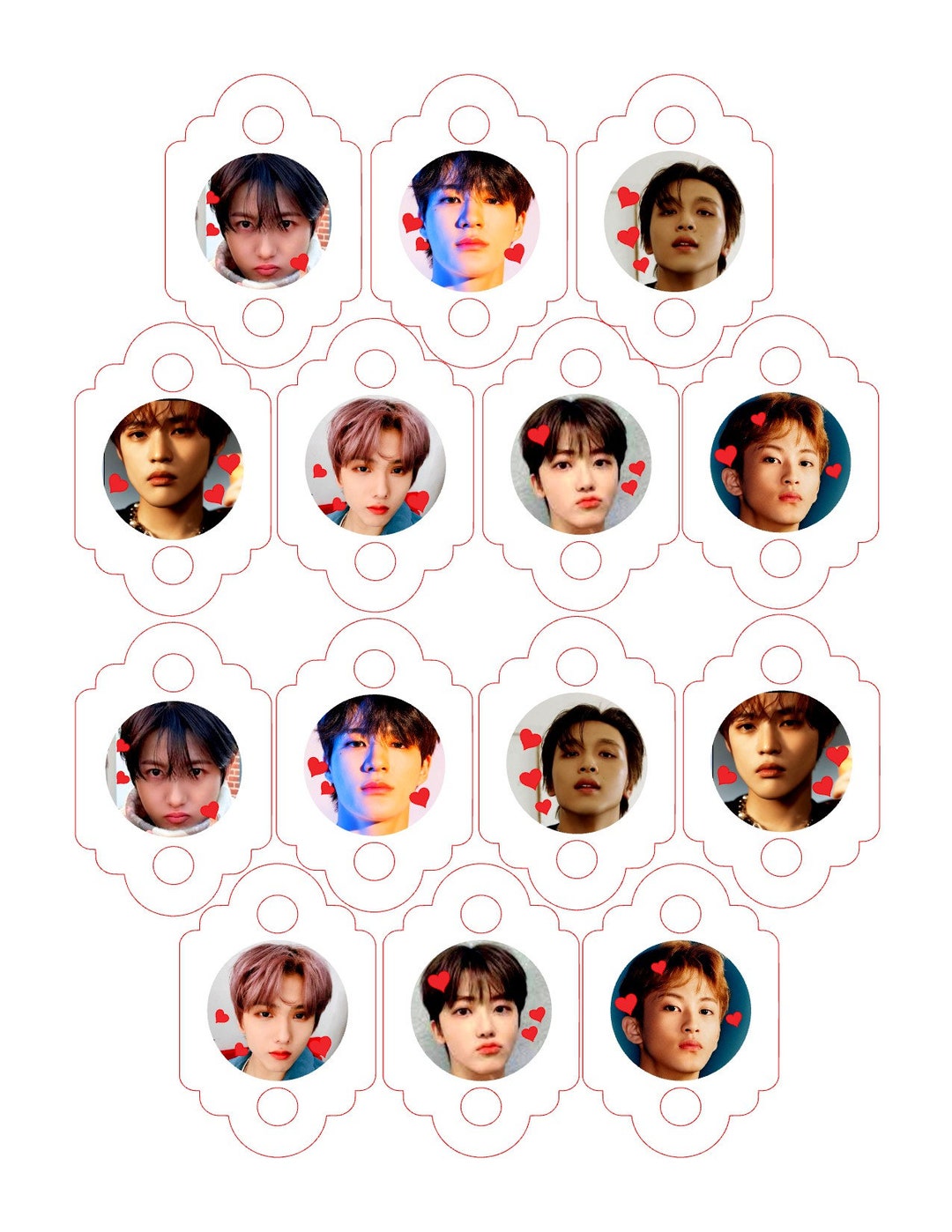 Edible Kpop Idol NCT Dream Kissy Face Straw Topper Decoration for ...