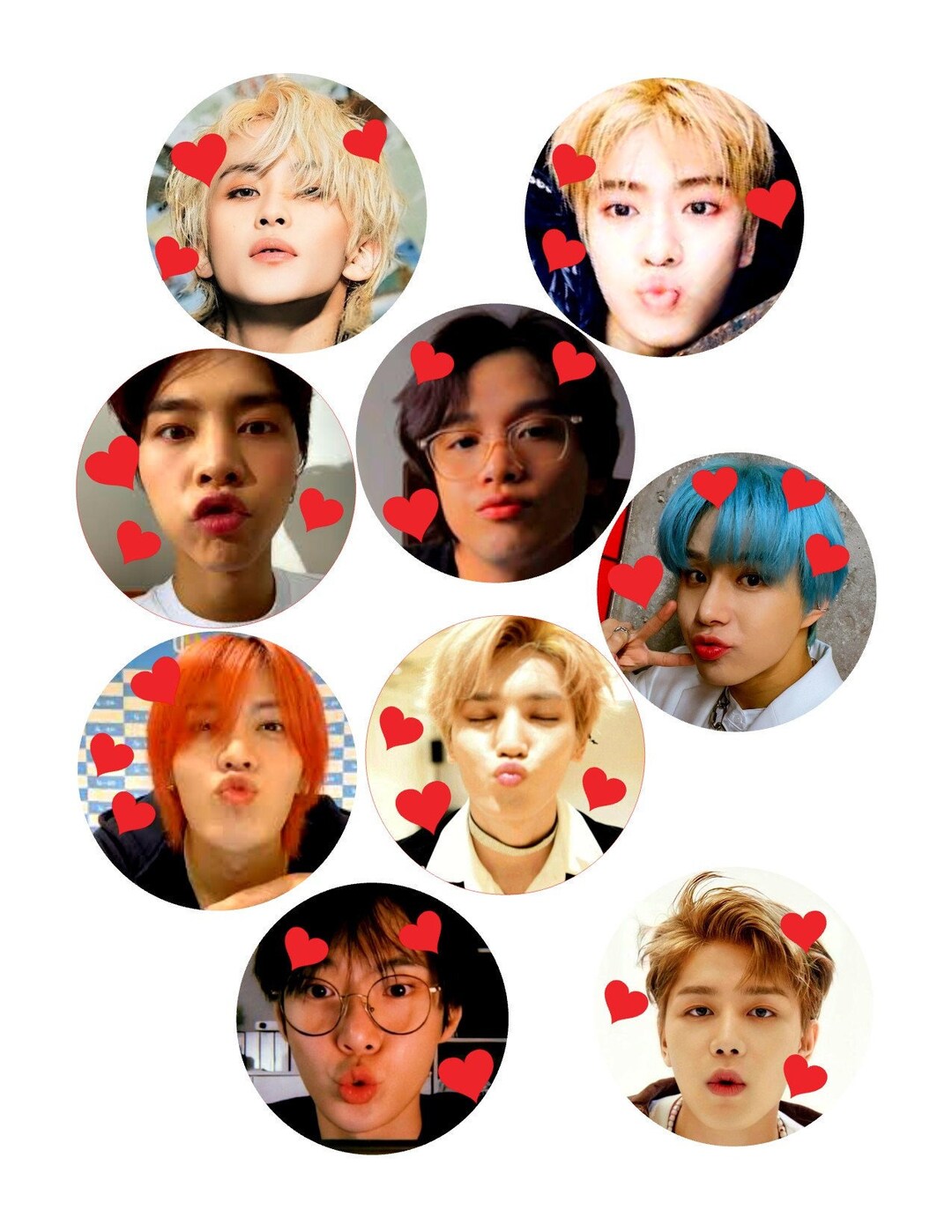 Edible KPOP NCT 127 Kissy Face Custom Edible Cake Dessert Toppers for ...