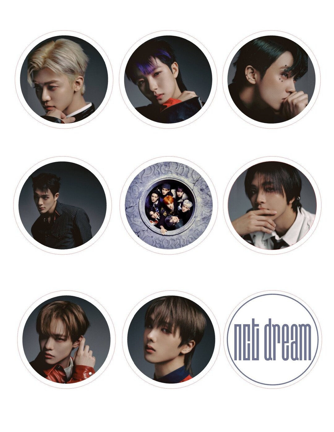 Custom NCT Dream Edible Dessert Drink Cake Toppers for Kpop Fans ...
