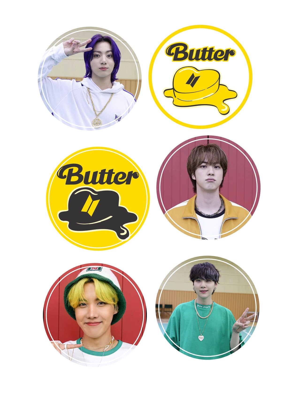 BTS Butter BTS Coffee Custom Edible Drink Toppers Confetti for Drinks ...