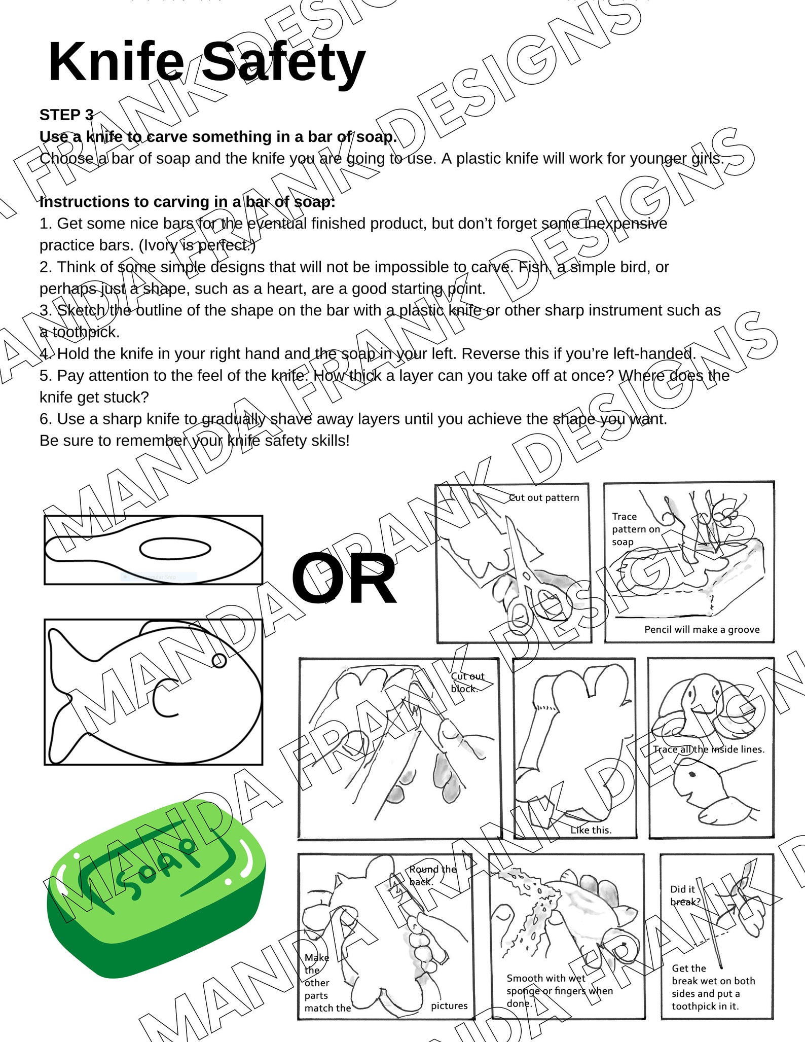 Knife Safety Badgework - Etsy