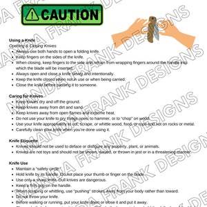 Knife Safety Badgework - Etsy