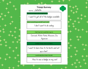 Girl Scout Survey - Etsy