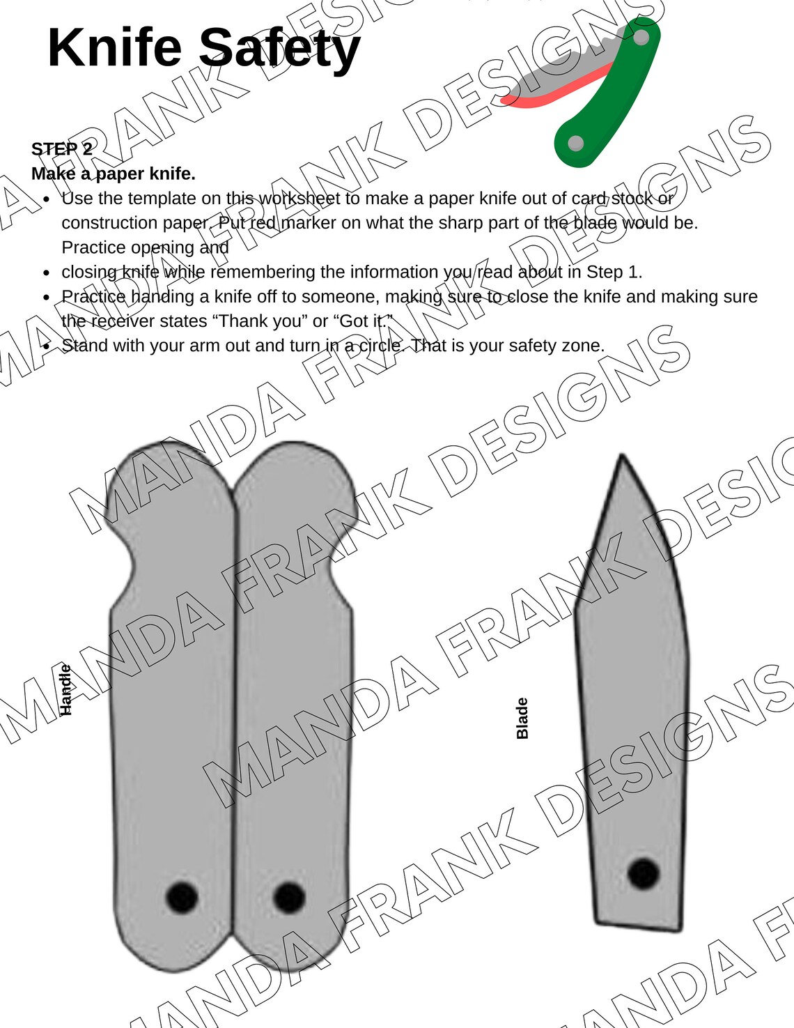 Knife Safety Badgework - Etsy