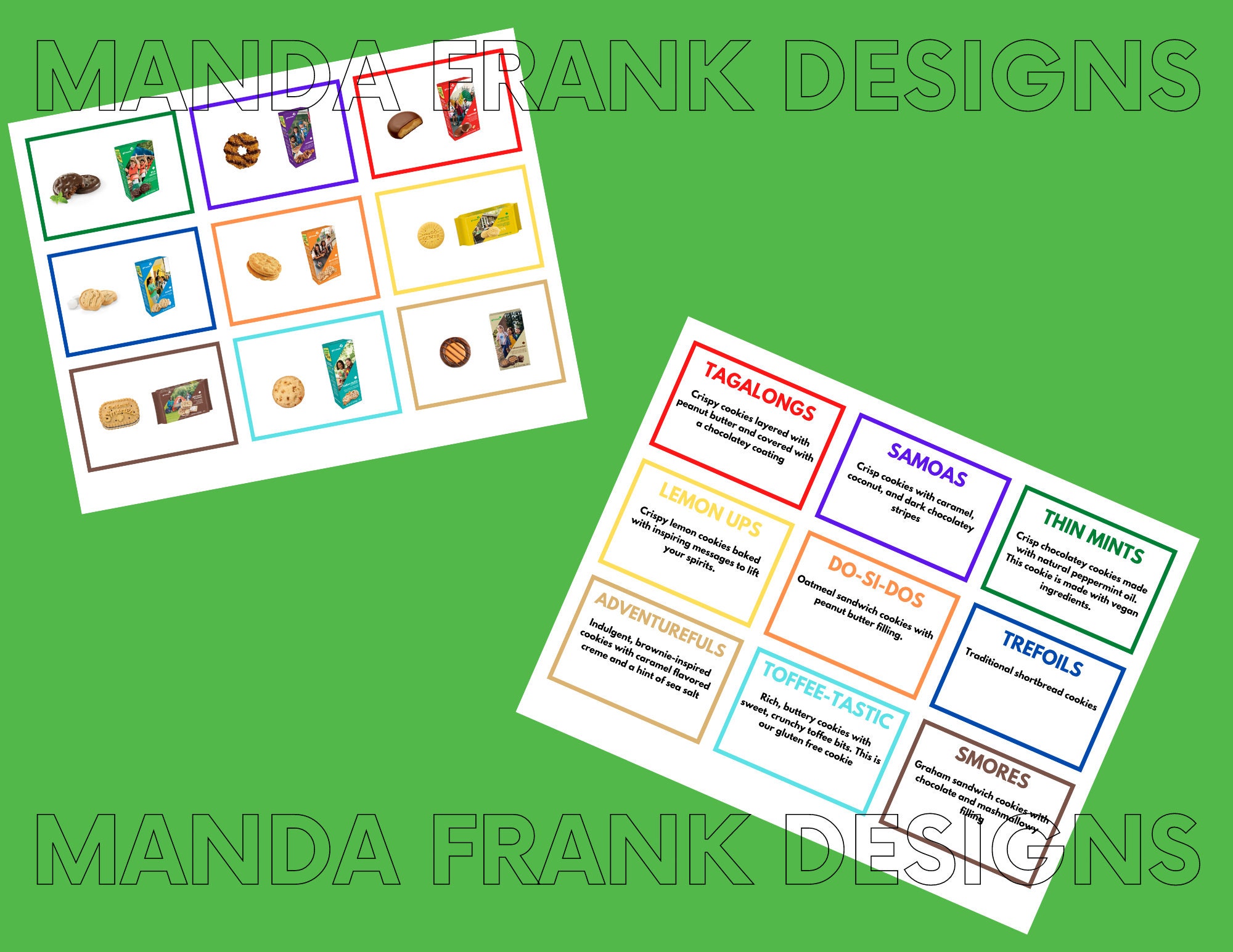 2023 Girl Scout LBB Cookie Flashcards - Etsy