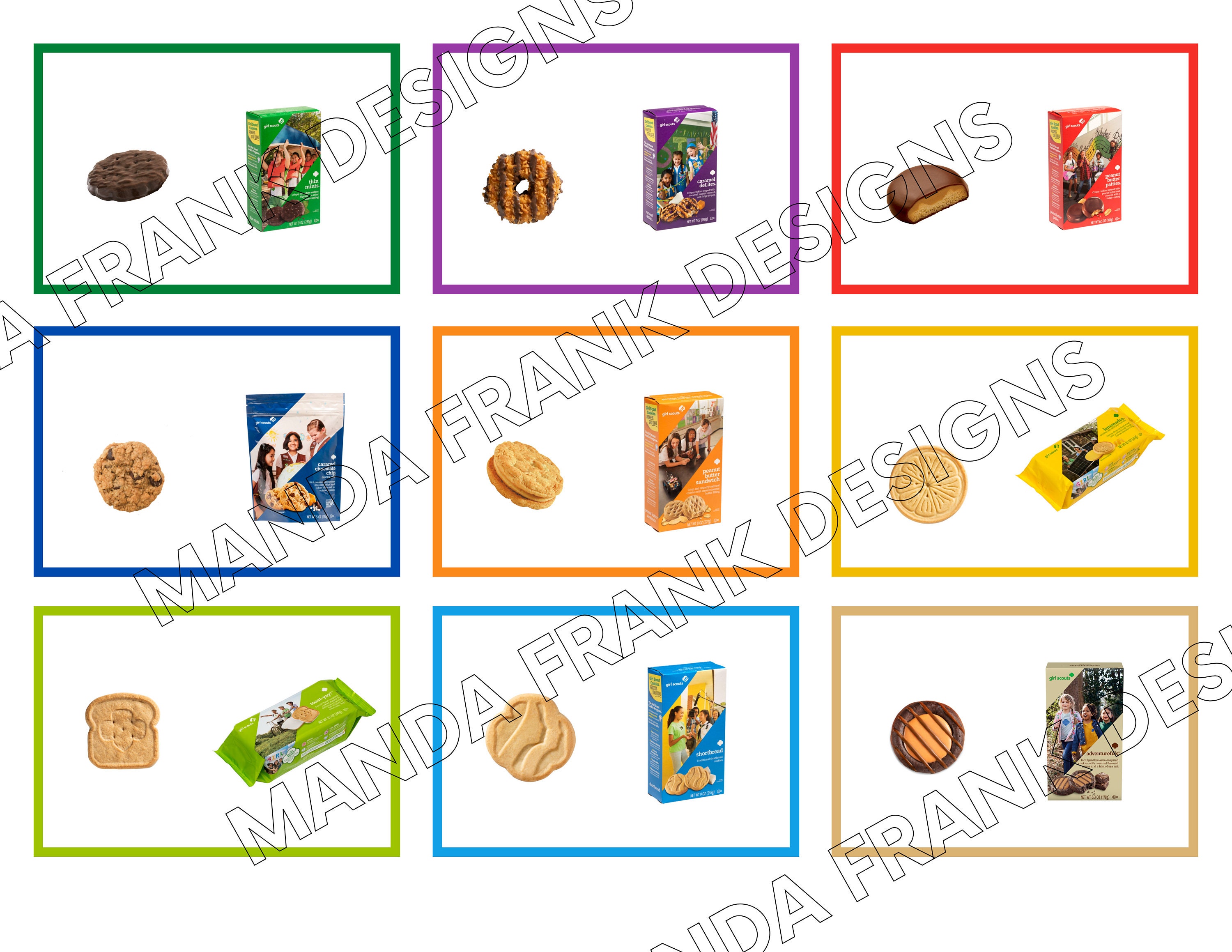 2023 Girl Scout ABC Cookies Flash Cards - Etsy