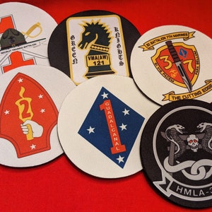 Personalized Marine Corps Unit Coasters - Custom Military Gift - Etsy