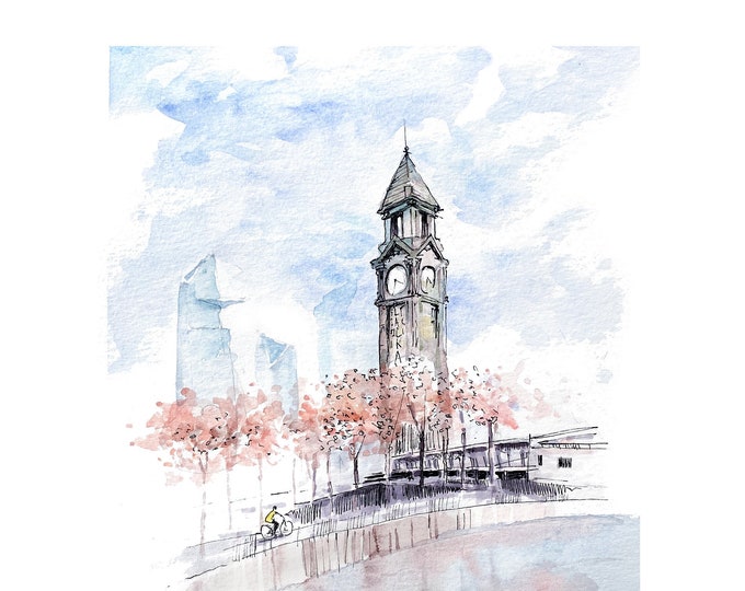 Pershing Field Jersey City watercolor - Etsy