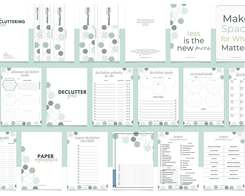Ultimate Decluttering Planner INSTANT DOWNLOAD Printable Binder Tablet ...