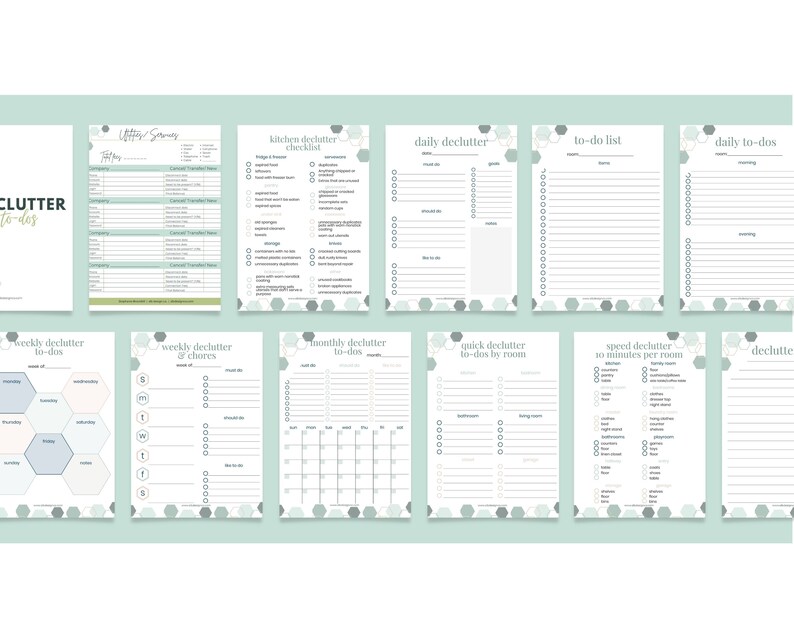 Ultimate Decluttering Planner INSTANT DOWNLOAD Printable Binder Tablet ...
