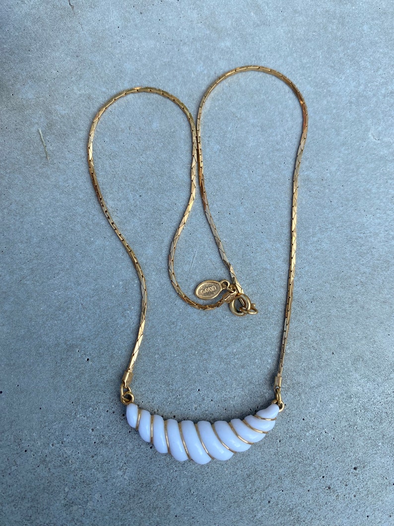 Vintage Avon Gold and White Shell Chocker - Etsy