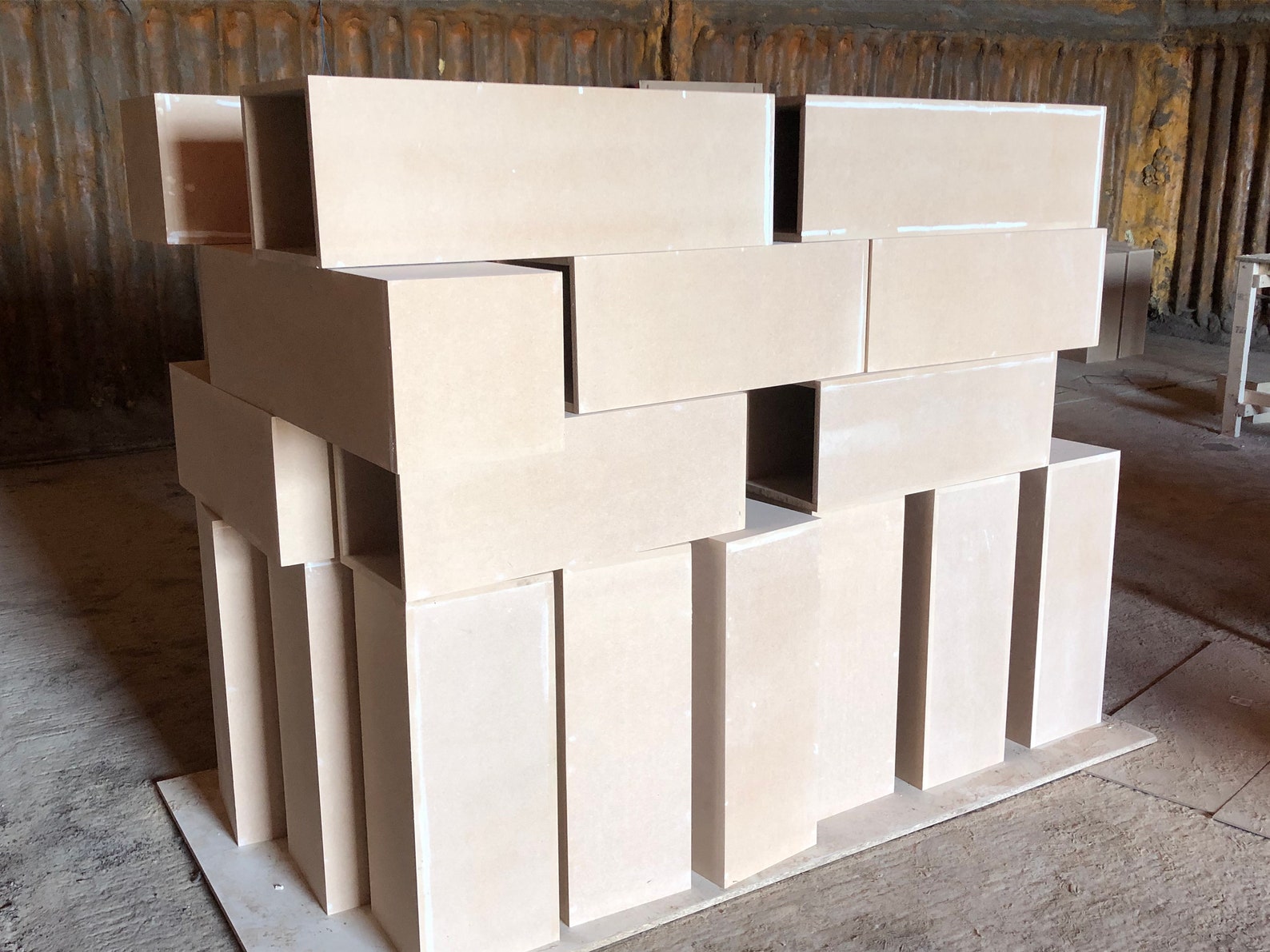 Mdf 300mm Plinth Group With 3 Plinths 300x300mm by 375 / 750 / 1125mm ...
