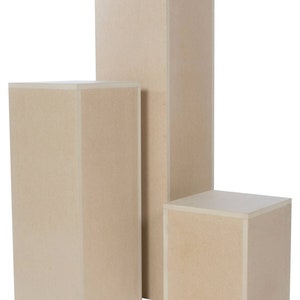 Mdf 300mm Plinth Group With 3 Plinths 300x300mm by 375 / 750 / 1125mm ...
