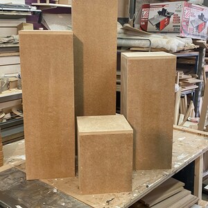 Mdf 300mm Plinth Group With 3 Plinths 300x300mm by 375 / 750 / 1125mm ...