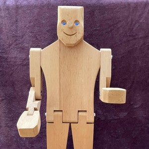 Poseable Wooden Folk Art Figure - Etsy