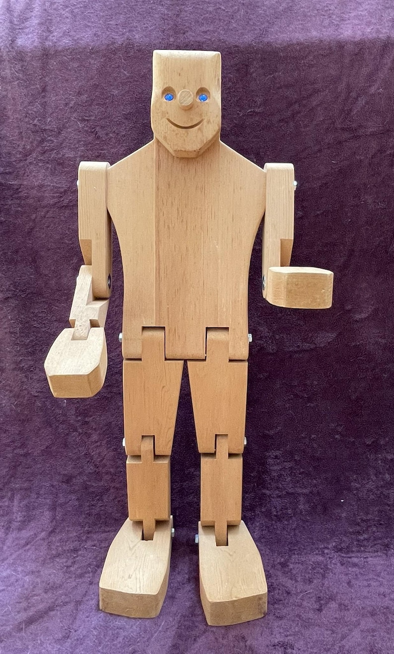 Poseable Wooden Folk Art Figure - Etsy