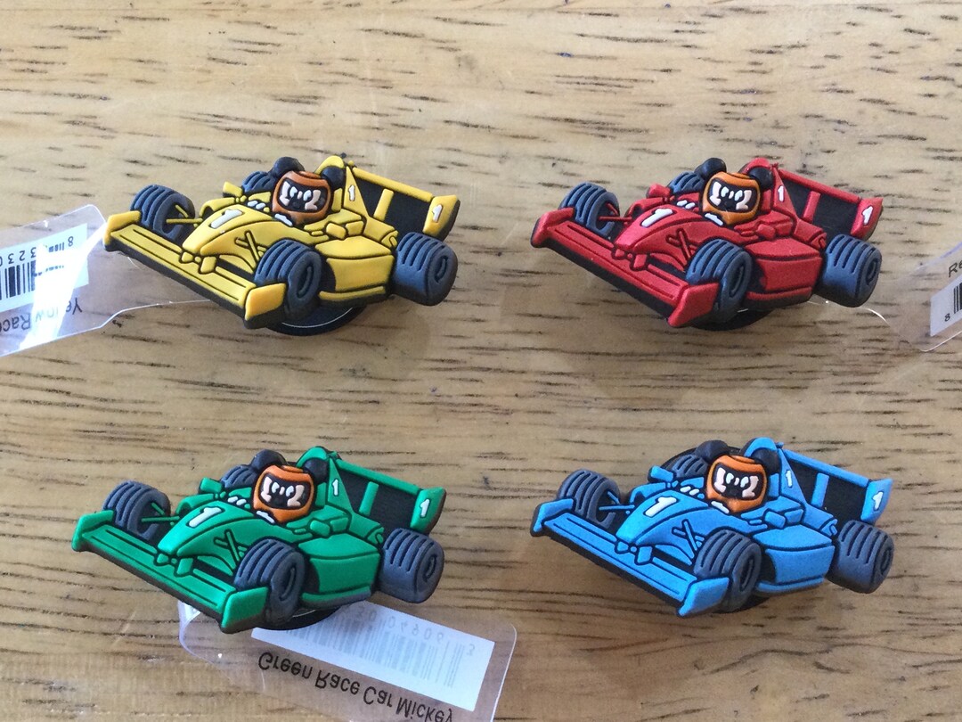 Mickey Mouse Driving Race Car - Authentic Jibbitz Shoe Charm - Fits ...