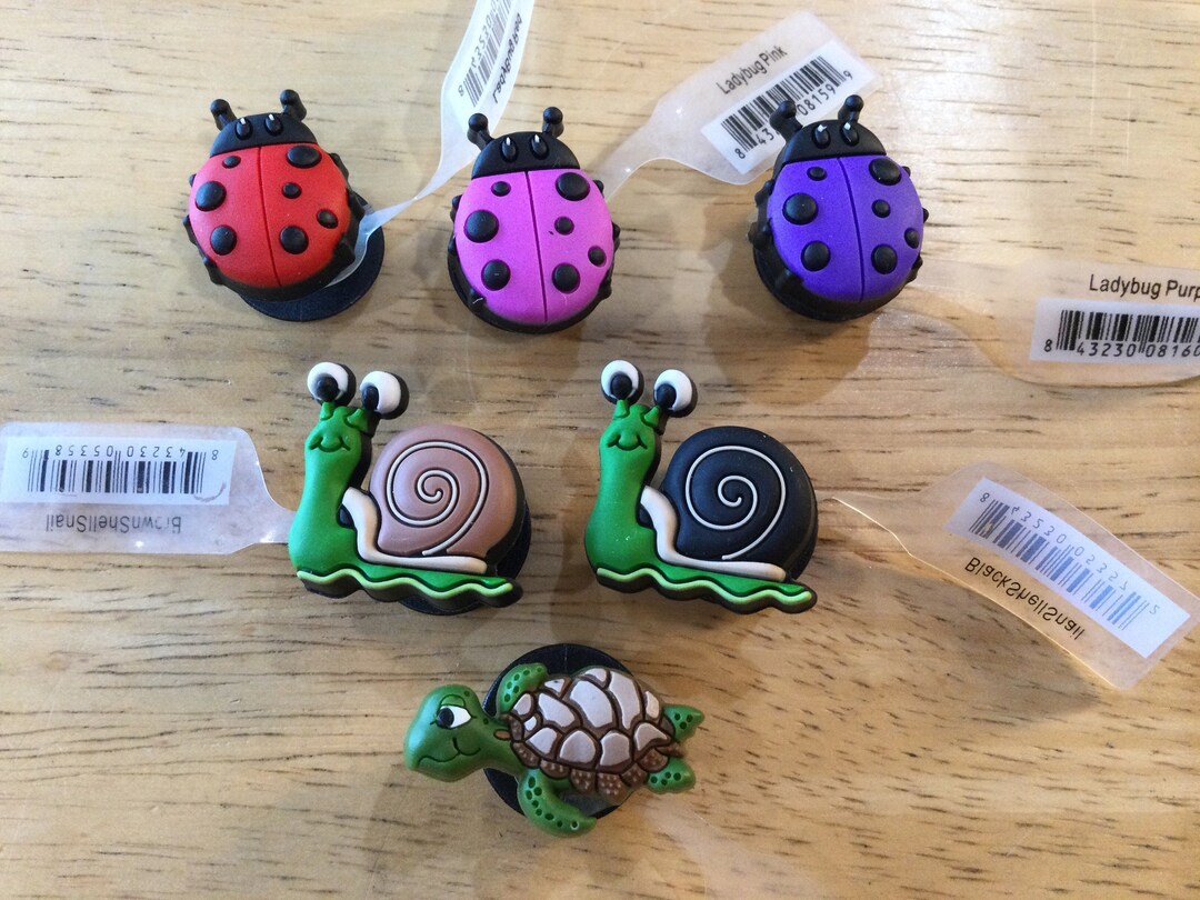 Garden Lady Bug Snail Turtle - Authentic Jibbitz Shoe Charm - Fits Croc ...