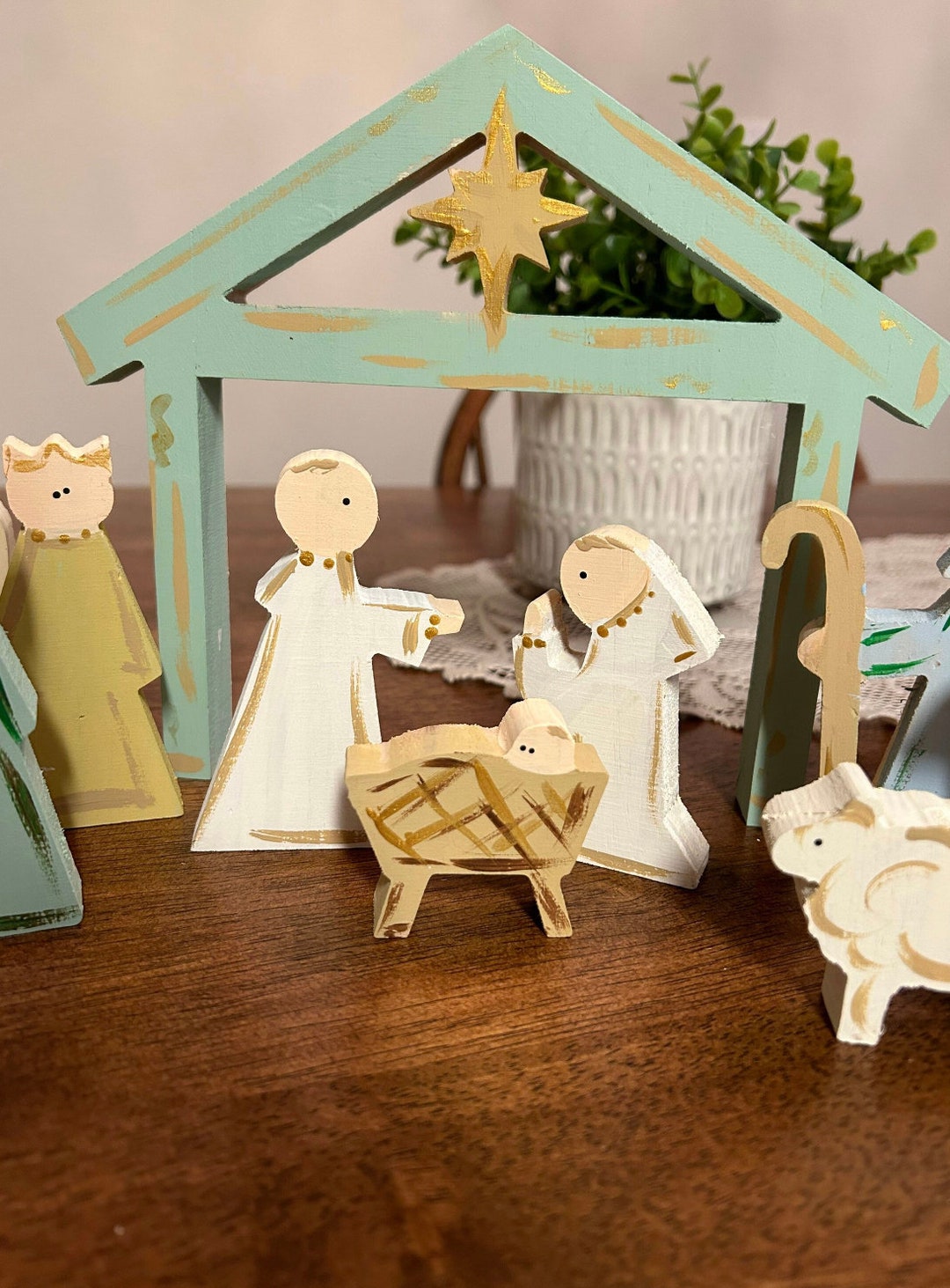 Wood Nativity Set; Nativity Scene - Etsy