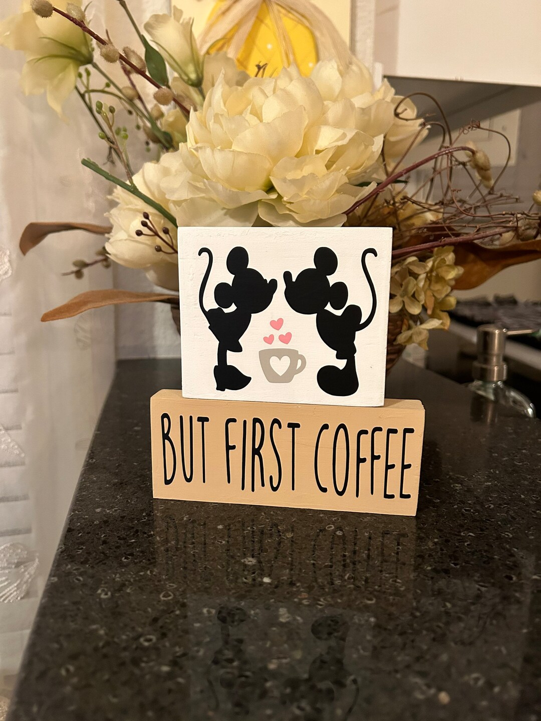 Coffee Bar Decor; but First Coffee; Wood Coffee Sign Decor - Etsy
