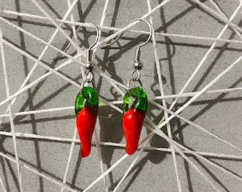 Chili Roasting Season Sunburst Chili Pepper Ristra 4' Dangle Earrings ...