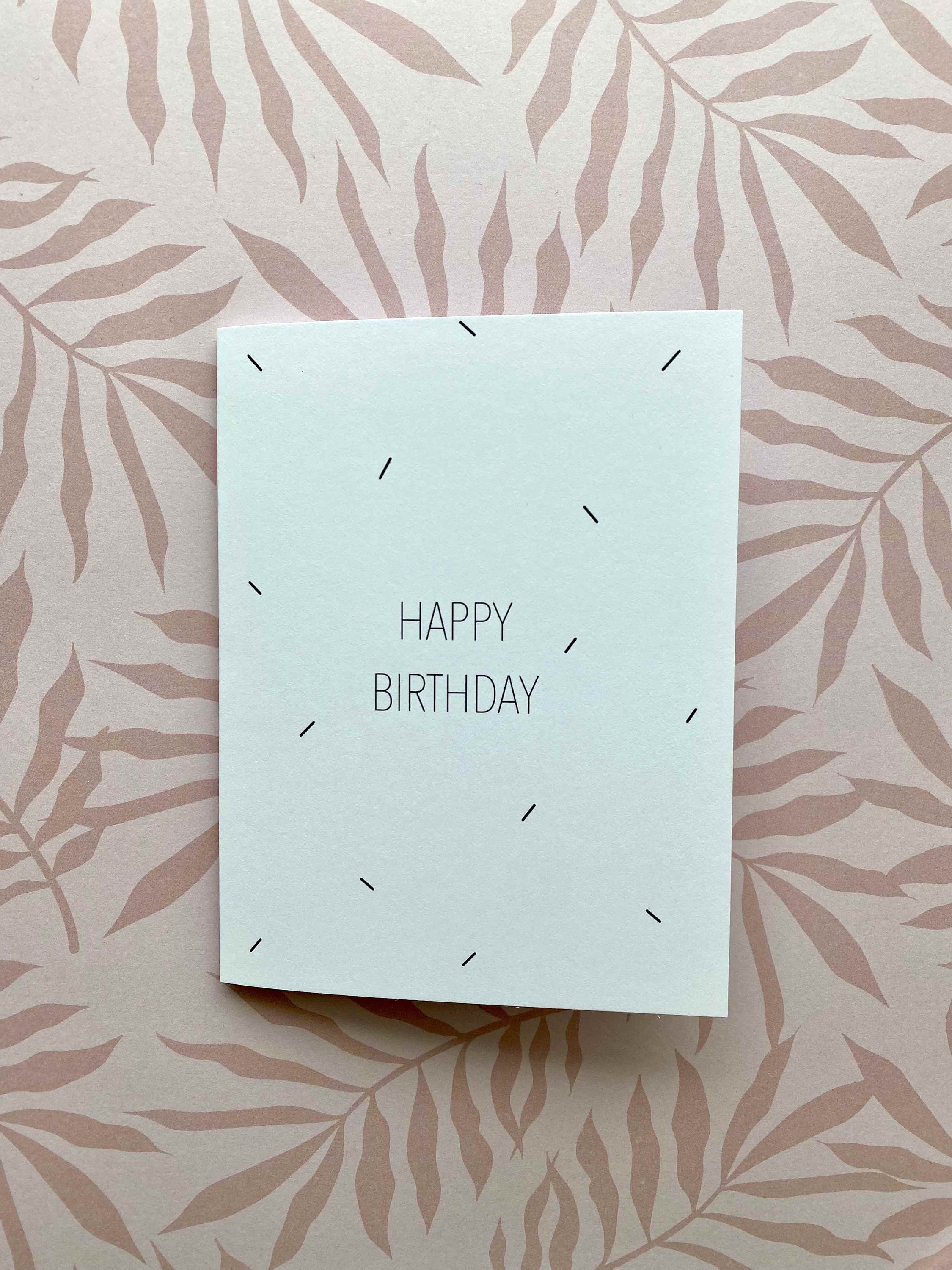 Happy Birthday Card, Simple Birthday Card. - Etsy