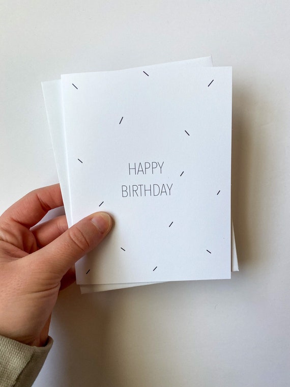 Happy Birthday Card Simple Birthday Card. | Etsy