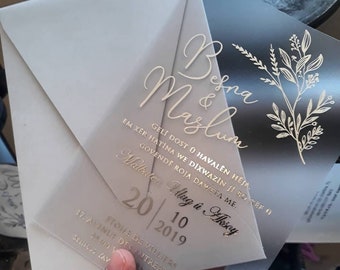 Clear Wedding Invitation - Etsy
