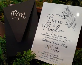 Envelope and Stamp Included Clear Invitation Transparent - Etsy