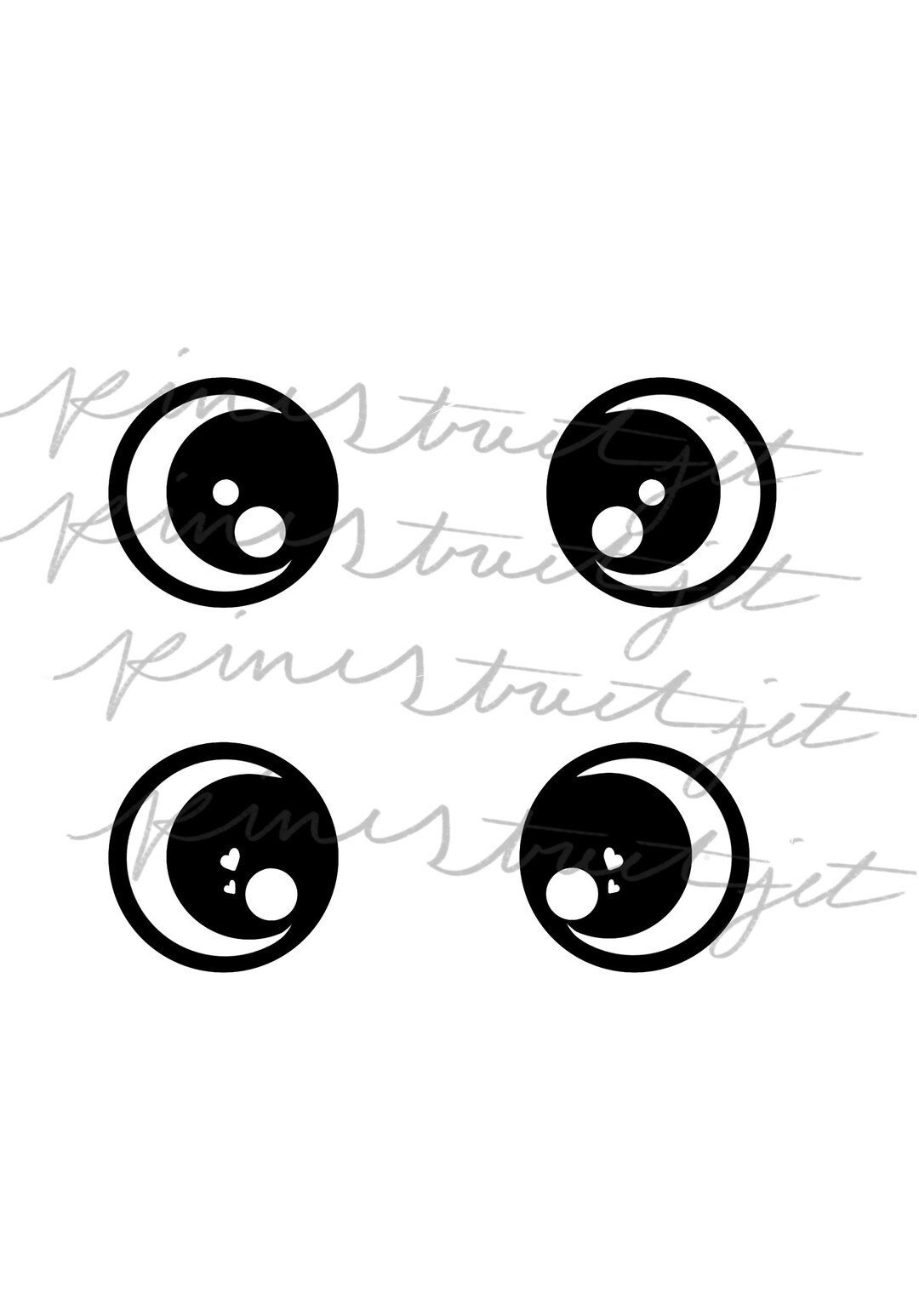 Basic Round Felt Eye SVG Bundle - Etsy