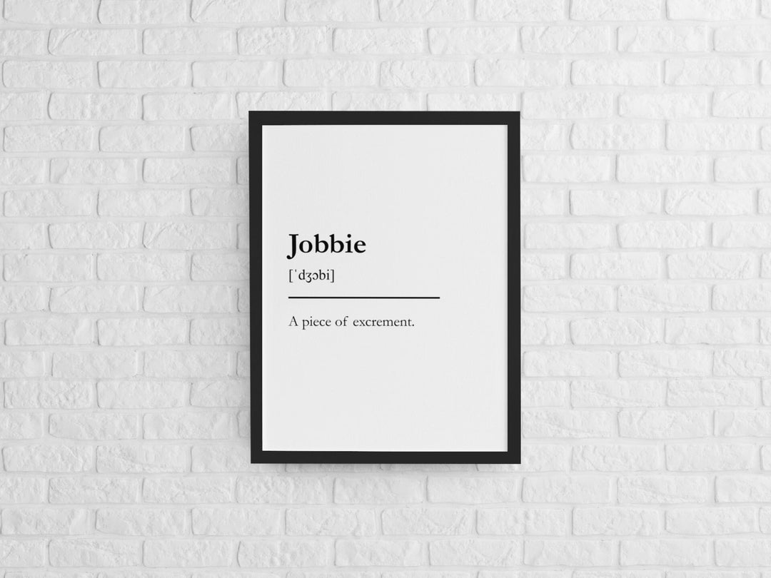 Jobbie Poster Scottish Slang Scotland Art Print Scottish - Etsy