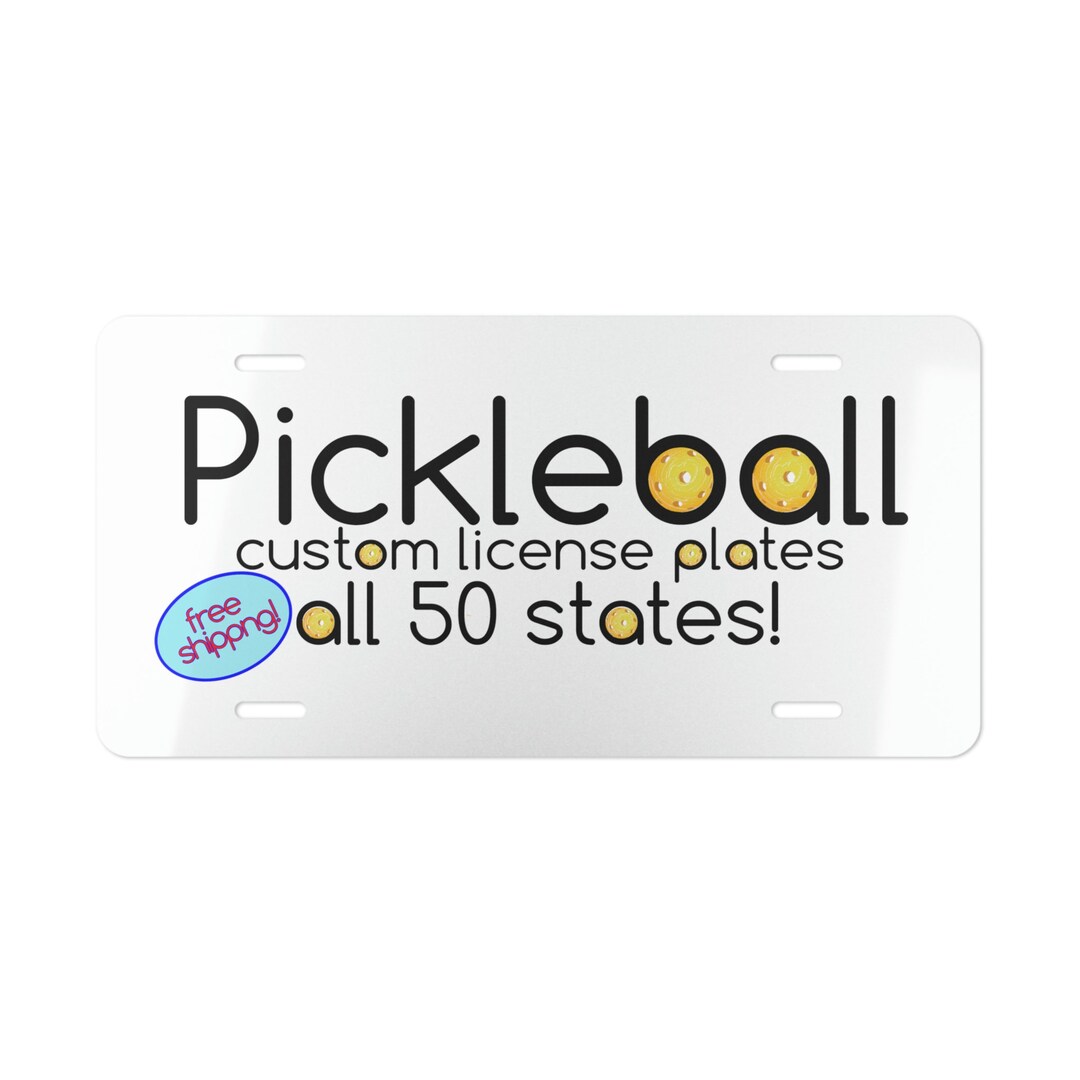 Custom Pickleball License Plate - 50 States - Etsy