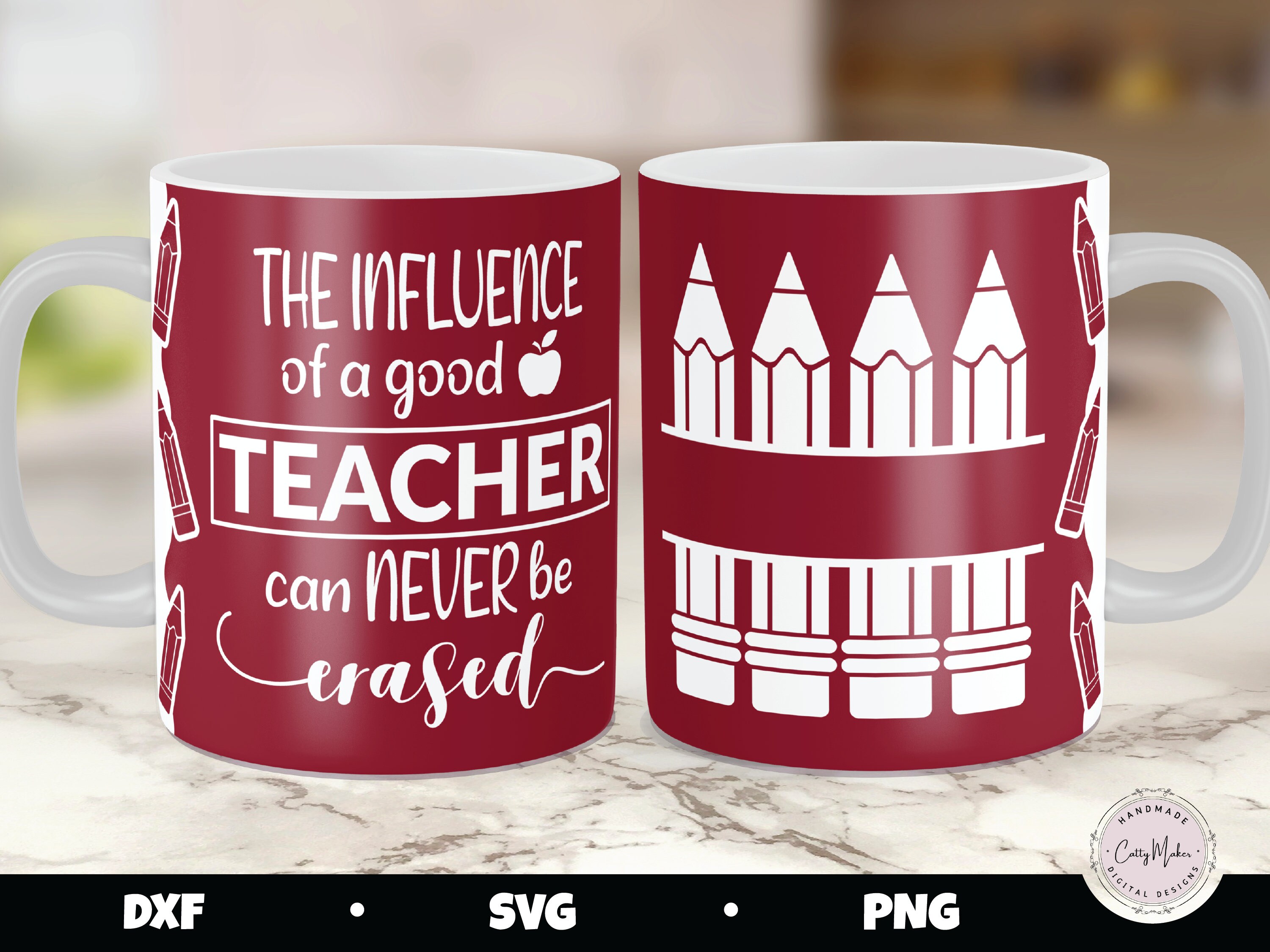 Cricut Mug Press SVG Teacher Mug Press Teacher Monogram Mug | Etsy UK