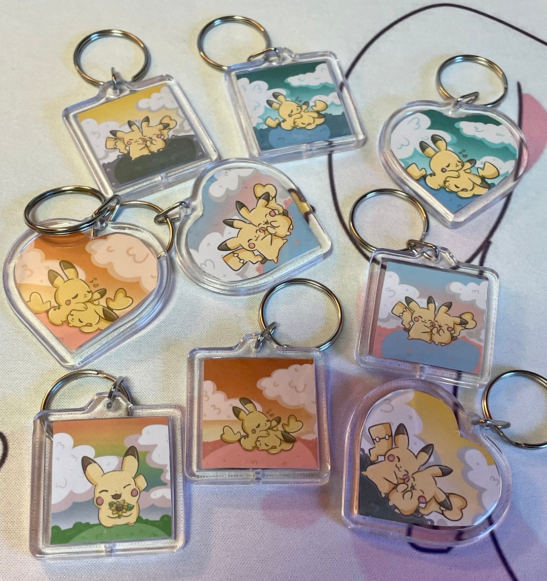 Subtle Pride Pickachu Keychains - Etsy