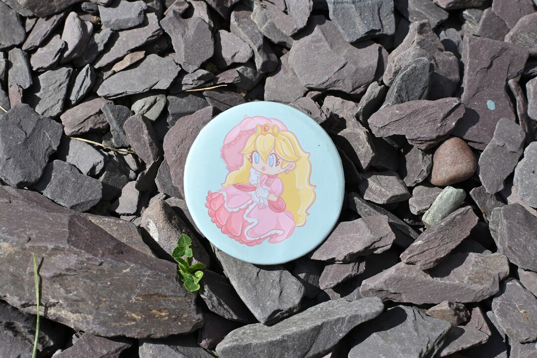 Kawaii 44mm Princess Peach Pin Badge - Etsy