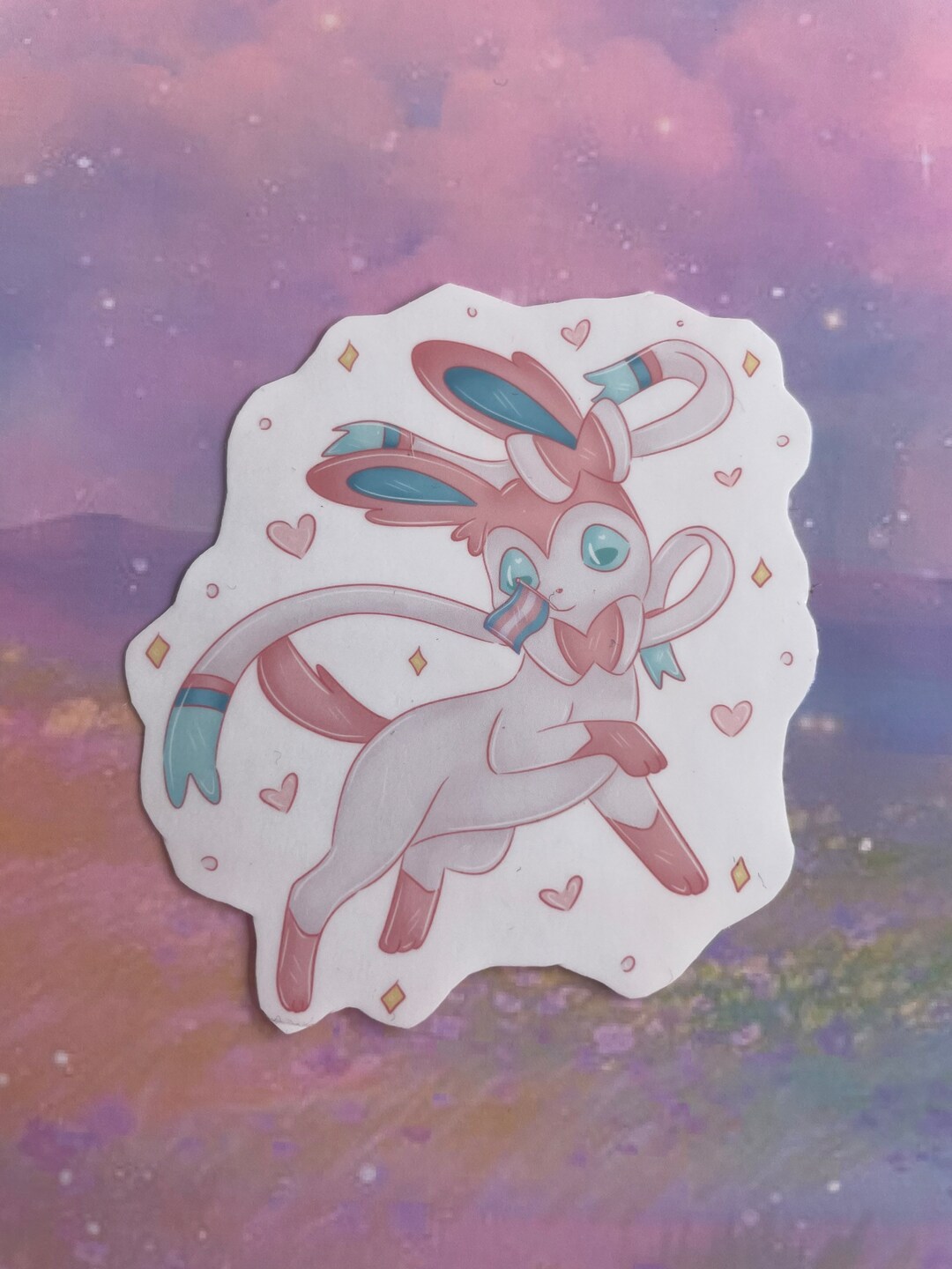 Trans Flag Sylveon Sticker - Etsy