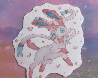Trans Rights Pokemon Sylveon Eevee Evolution Holographic 3 Inch Vinyl ...