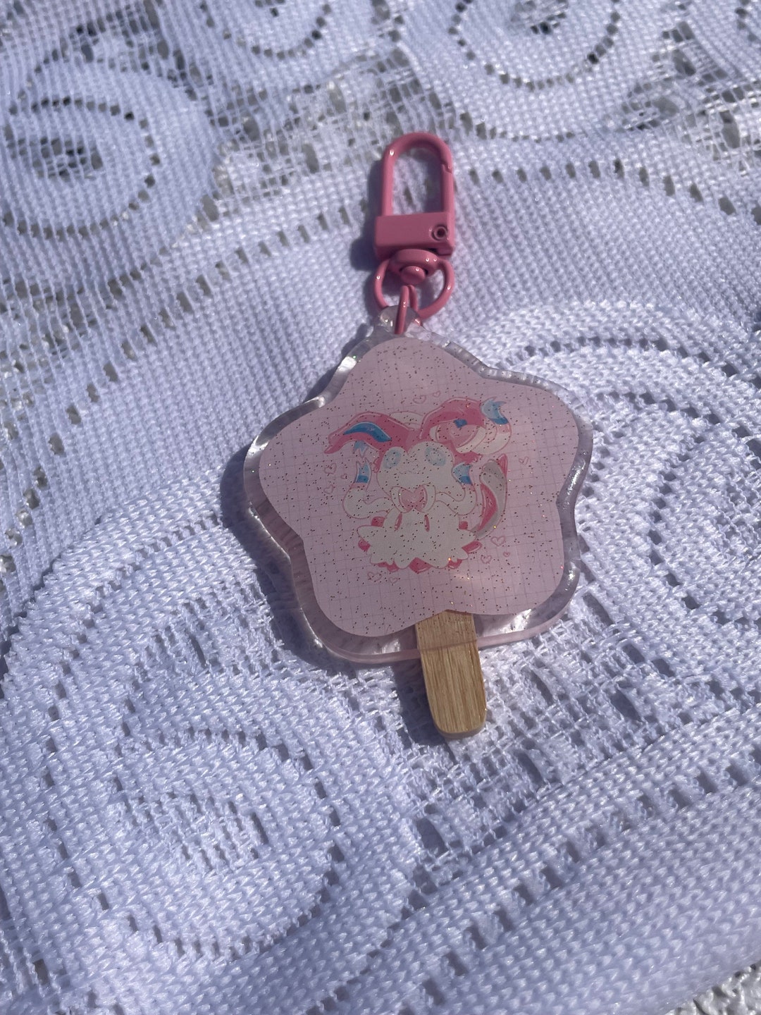 Cute Sylveon X Mimikyu Keychain - Etsy