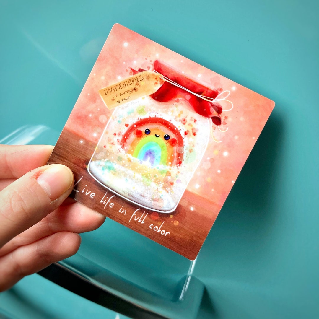Rainbow, Positive Affirmations Magnet, Inspirational, Illustrated ...