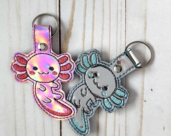 Axolotl Keychain Exotic Sea Animal Key Chain Rare - Etsy