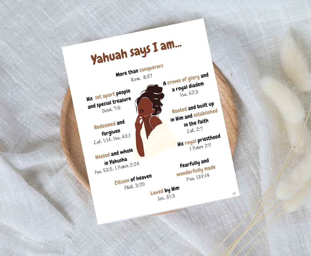 Promises of Who I Am in Yahuah, Yahuah Says I Am..., Promises in Yah's ...