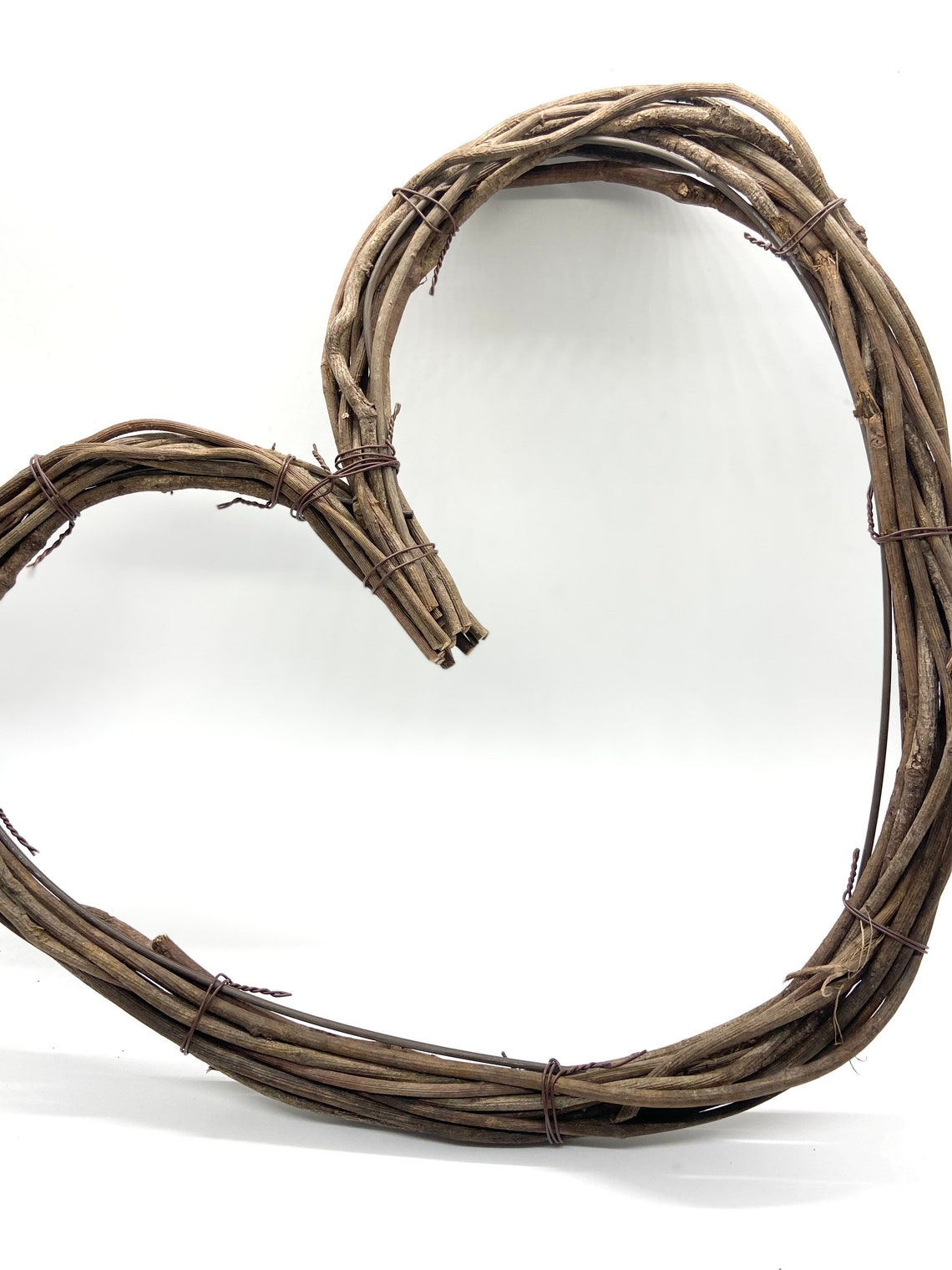 12 Inch Grapevine Heart Wreath Base Rustic Wreath Valentines Day Wreath ...