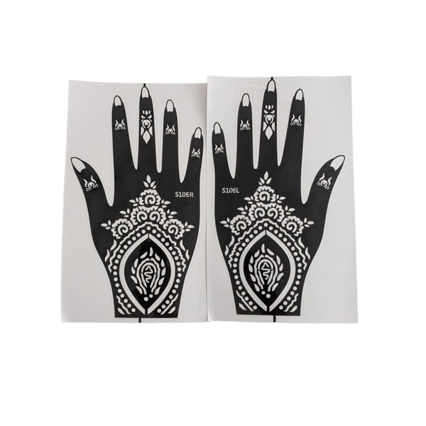 Mehndi Hand Stickers - Etsy